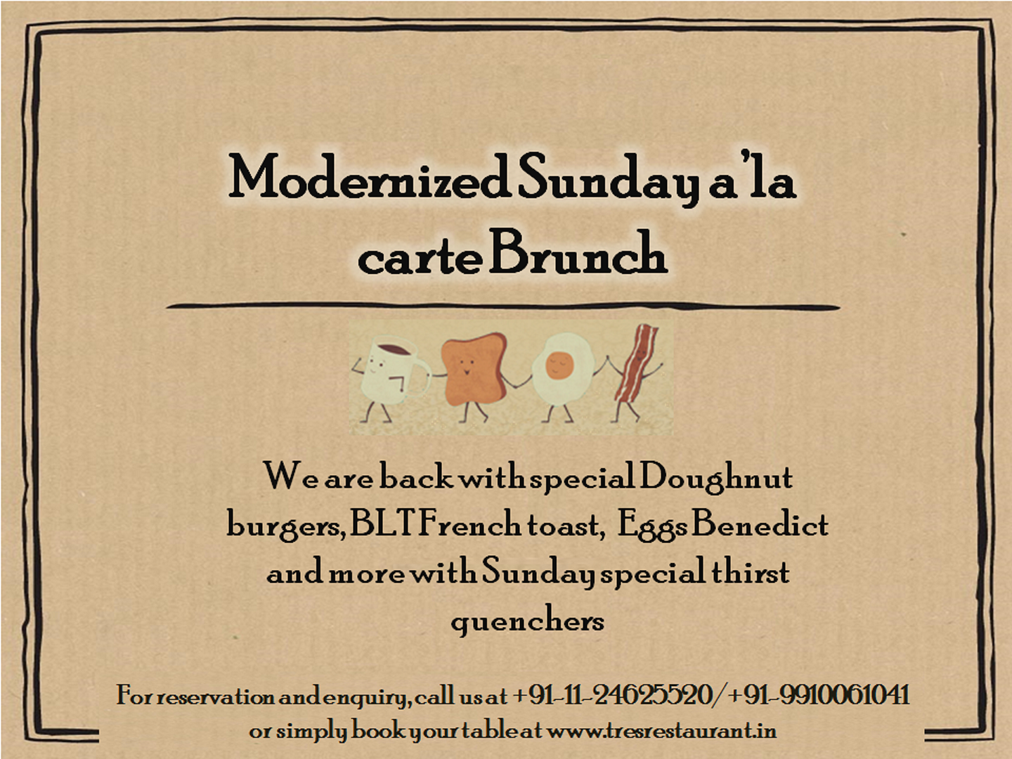 Tres, Reserve Your Table Online, Lodhi Colony