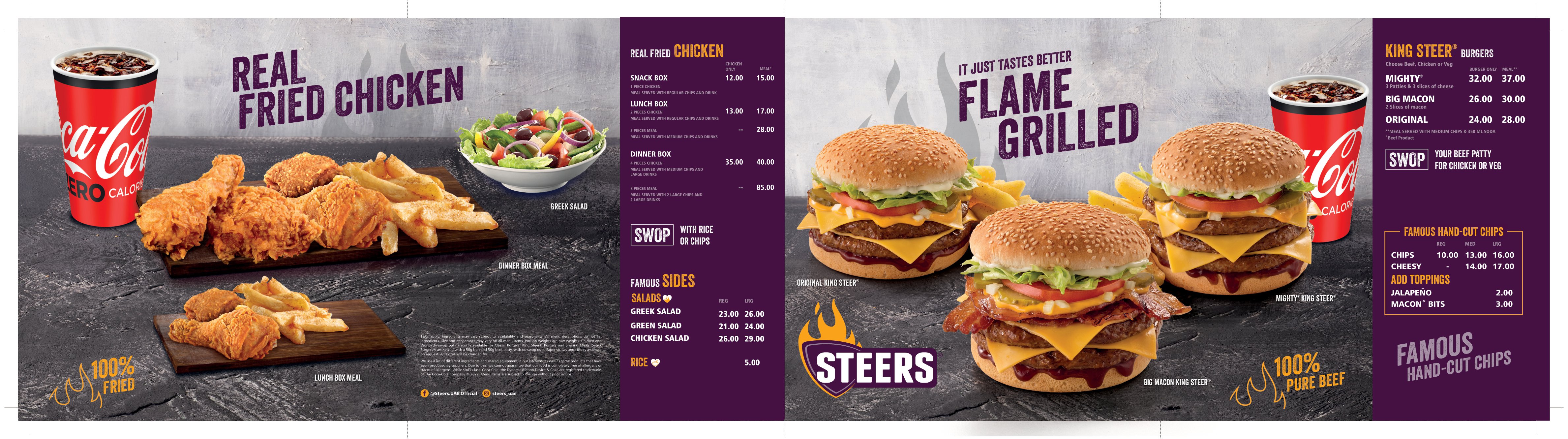 Steers UAE, | Get our menu