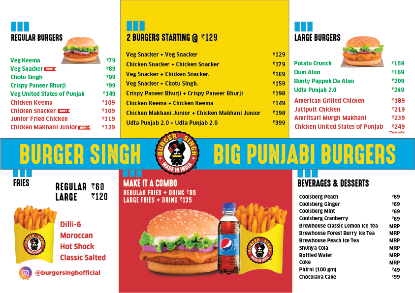 Burger Singh, India | Get Awesome Deals
